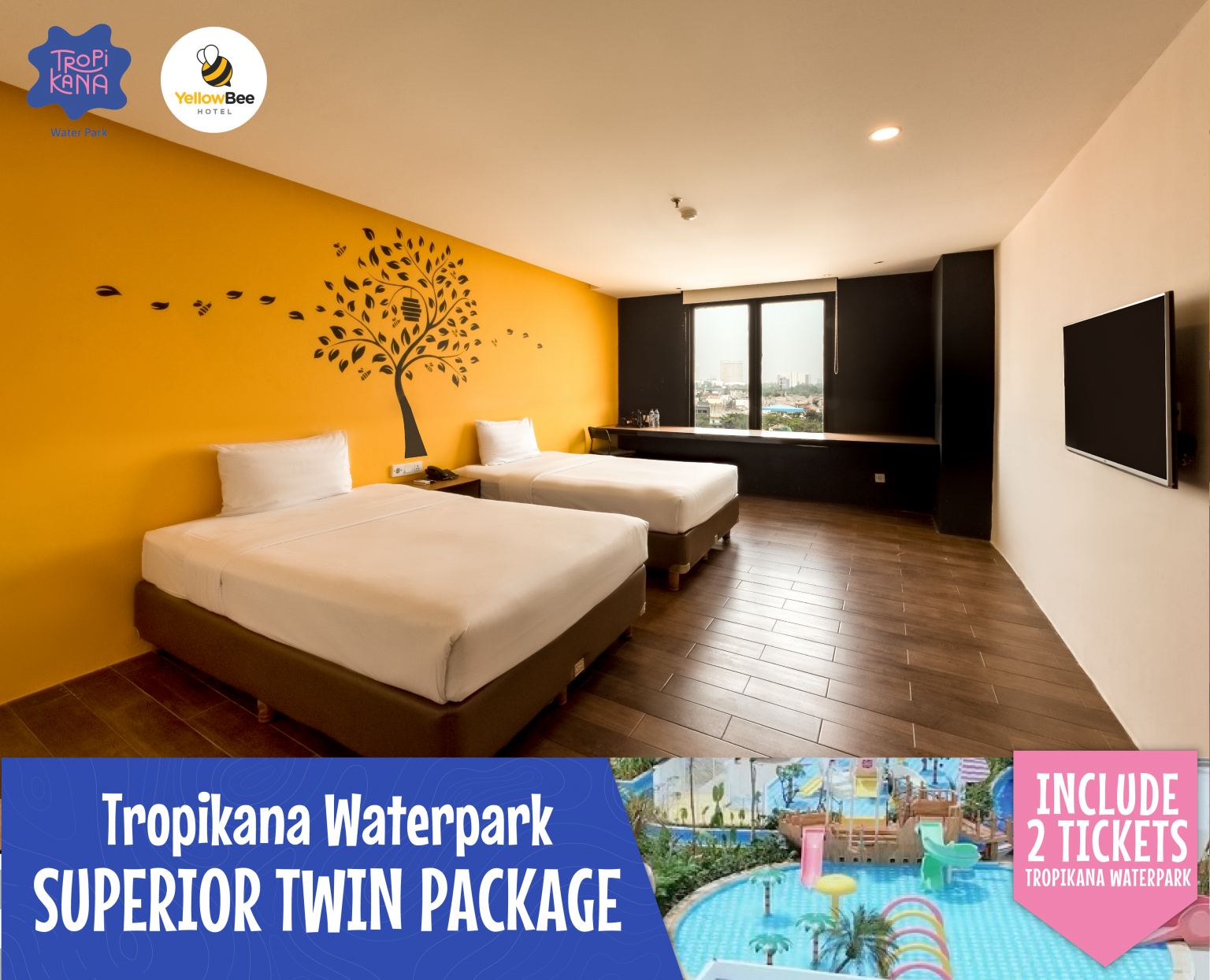 Yellow Bee Hotel Tangerang, Spacious Rooms Near Toll Road
